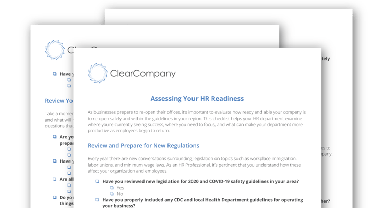 HR Readiness Checklist | ClearCompany