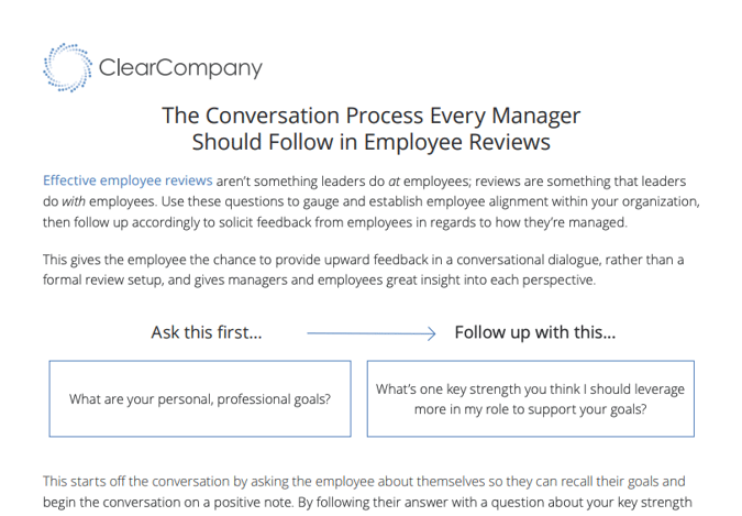 Create Effective Performance Review Conversations | ClearCompany