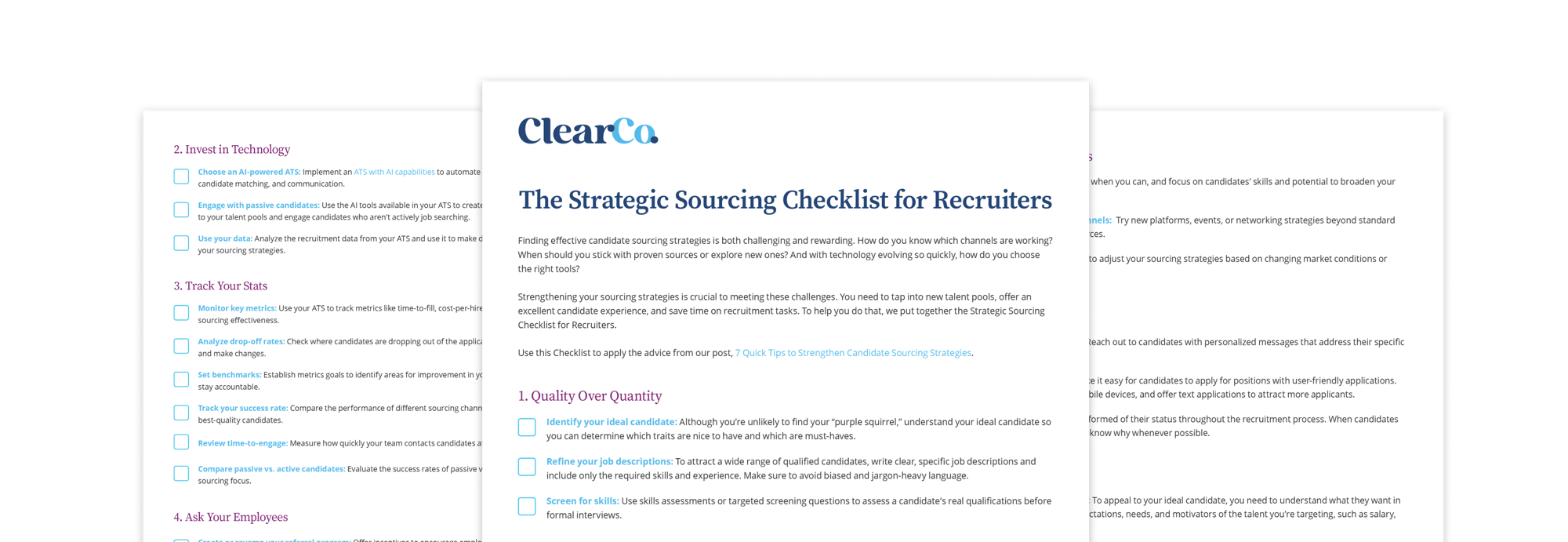 Strategic Sourcing Checklist for Recruiters |ClearCompany