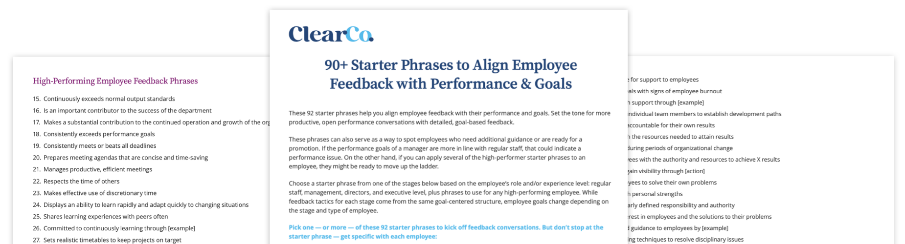 90+ Key Phrases for Employee Performance Reviews | ClearCompany
