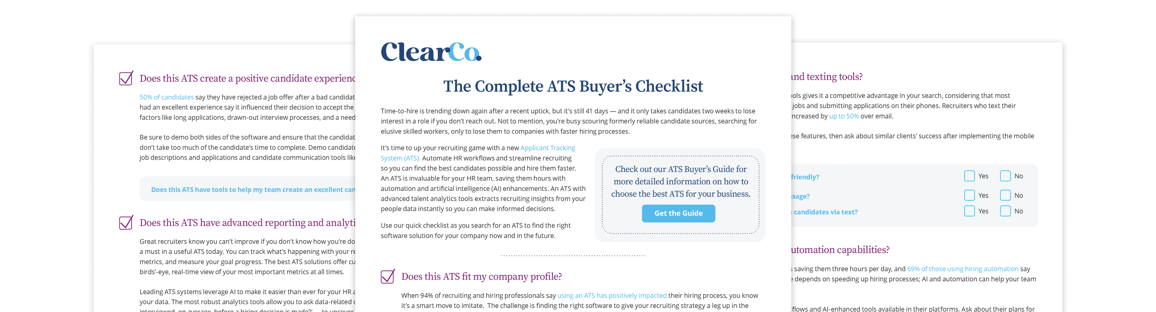 ATS System Free Buyer's Checklist: Applicant Tracking | ClearCompany