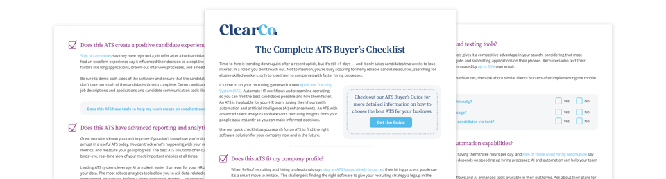 ATS System Free Buyer's Checklist: Applicant Tracking | ClearCompany