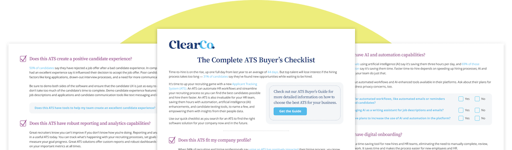 ATS System Free Buyer's Checklist: Applicant Tracking | ClearCompany