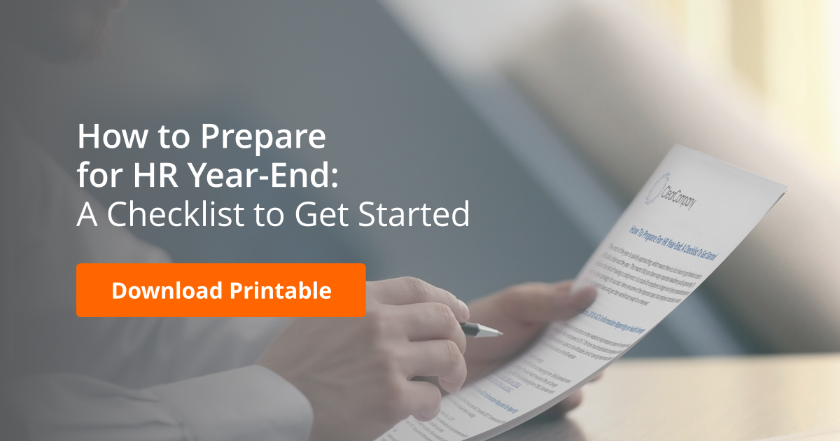 Quick HR Year-End Checklist - Close Out The Year | ClearCompany