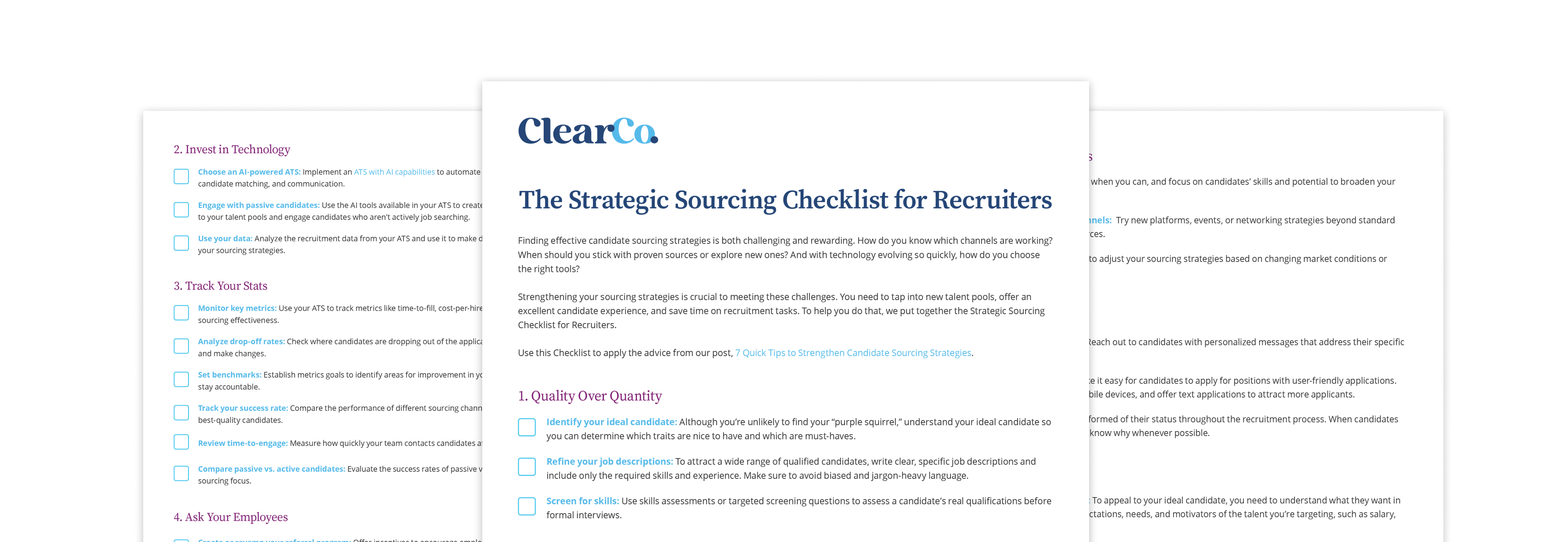 Strategic Sourcing Checklist for Recruiters |ClearCompany